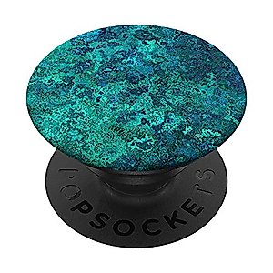 Teal Green Blue Turquoise Abstract Art PopSockets PopGrip: Swappable Grip for Phones & Tablets
