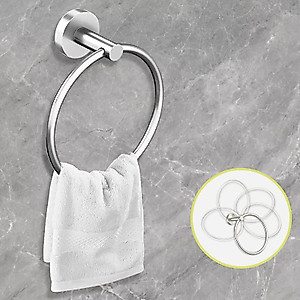 Cilee 8 Piece Brushed Nickel Bathroom Hardware Set, 24inch Bathroom Towel bar+Towel Ring+Toilet Paper Holder+ Robe Towel Hook, SUS304 Stainless Steel Bathroom Accessory Set