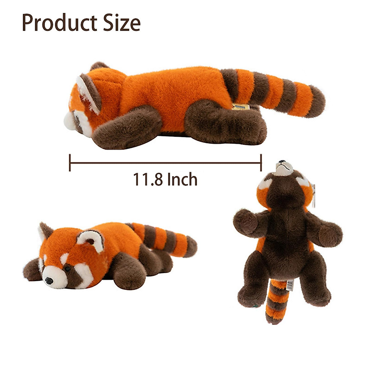 PASHMAIRE Weighted Red Panda Stuffed Animal,11IN Cute Red Panda Plush Toys Super Soft Red Panda Plush Pillow Plushie Dolls Sleeping Cushion for Boys Girls Gifts Birthday, T47B550T17LGH