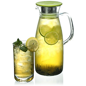FORLIFE Mist Glass Ice Tea Jug , 50-Ounce, Lime