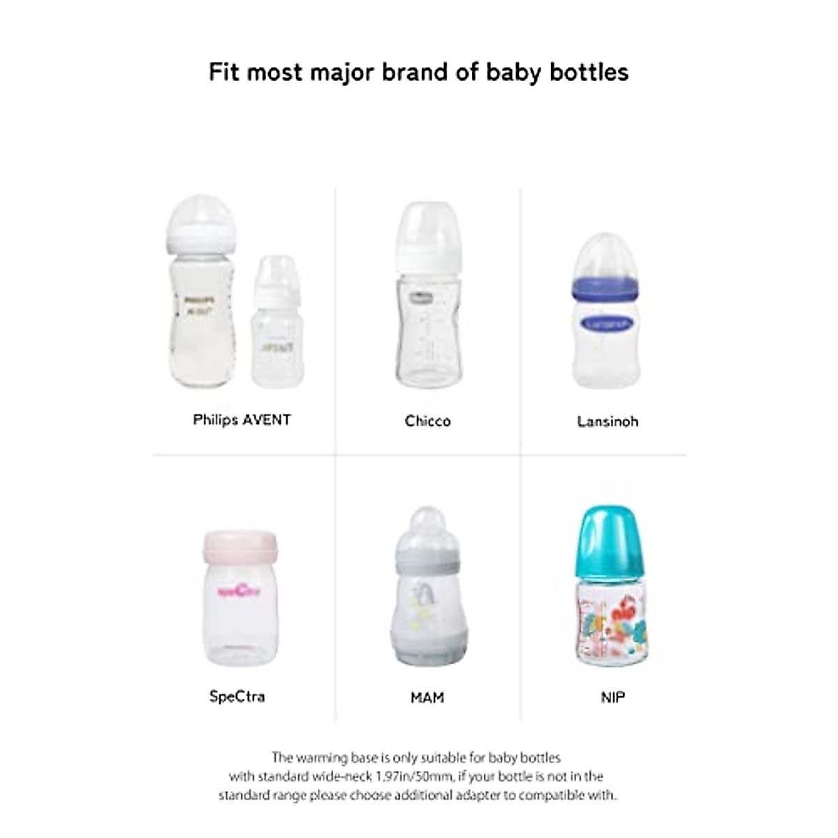 Momssy Portable Bottle Warmer, Baby Bottle Warmer for Breastmilk Formula Heating, Smart 4 Temperature Setting with USB Rechargeable Cordless, Auto Shut-Off, Multifunctional Travel Bottle Warmer