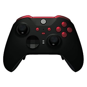 eXtremeRate Scarlet Red Replacement Buttons for Xbox One Elite Series 2 Controller, LB RB LT RT Bumpers Triggers ABXY Start Back Sync Profile Keys for Xbox Elite Series 2 Core Controller Model 1797
