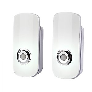 Bonashi 2 Pack LED Night Light Flashlight Motion Sensor Cut Light 3-in-1, Rechargeable Emergency Light, Energy Saving Auto Sensing Portable Wall Mount Light - White