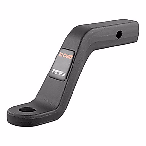 CURT 45342 Forged Trailer Hitch Ball Mount, Fits 2-Inch Receiver, 17,000 lbs, 1-1/4-Inch Hole, 6-Inch Drop, 5-Inch Rise, Carbide Black Powder Coat