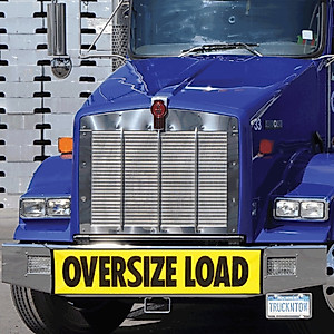 VULCAN Oversize Load Banner with Heavy Duty Metal Hooks - 2 Pack - Stretch Cord Mesh - 18 Inch x 84 Inch