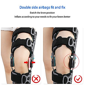 Hinged ROM Knee Brace Recovery Stabilization for ACL PCL MCL OSTE Arthritis Joint Injuries and Orthopedic Rehab Orthosis Stabilizer for Women and Men Fits Right or Left Leg