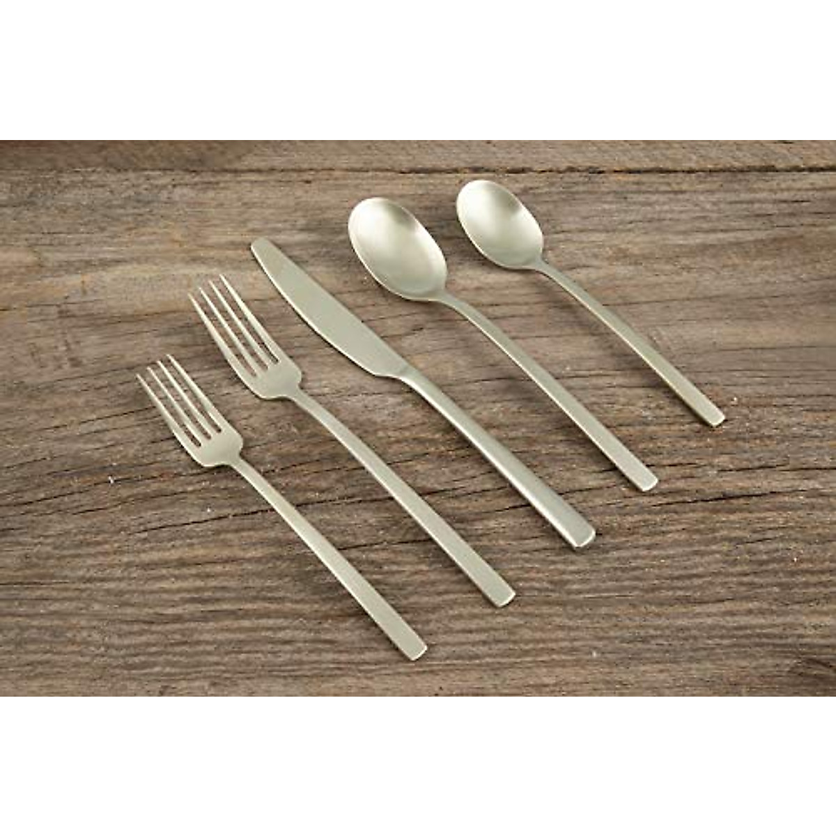 Cambridge Silversmiths Beacon Champagne Satin 20 Piece Flatware Set, Service for 4, silver