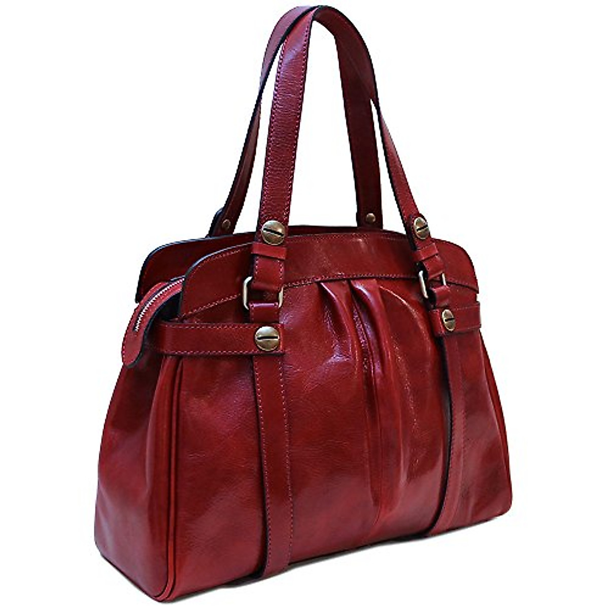 Floto Milano Shoulder Bag in Tuscan Red Full Grain Calfskin Leather