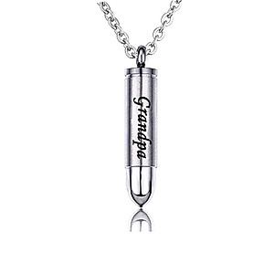 MEMORIALU Celtic Cross Bullet Urn Necklaces for Ashes Cremation Jewelry Stainless Steel Keepsake Memorial Pendant