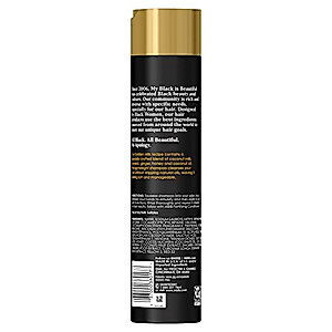 My Black is Beautiful Hydrating Shampoo, Sulfate Free, for Curly and Coily Hair with Coconut Oil, Honey and Turmeric, 9.6 Fl Oz
