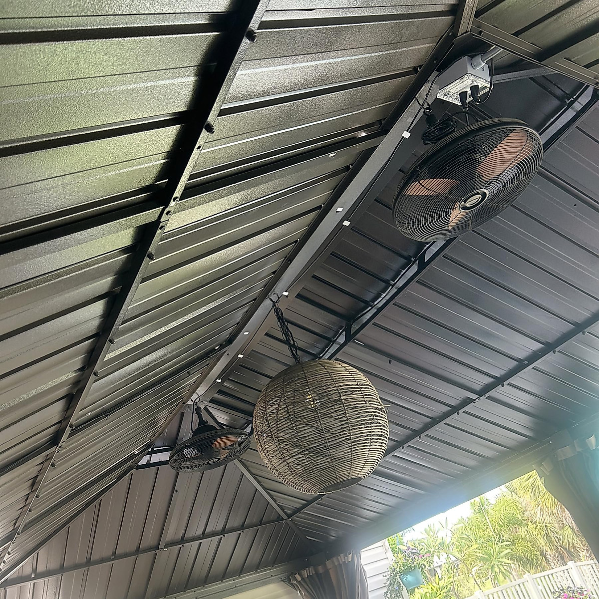 Domi Outdoor Living 12’ X 20’ Hardtop Gazebo, Outdoor Aluminum Frame Canopy with Galvanized Steel Double Roof, Outdoor Permanent Metal Pavilion with Curtains and Netting for Patio, Backyard and Lawn