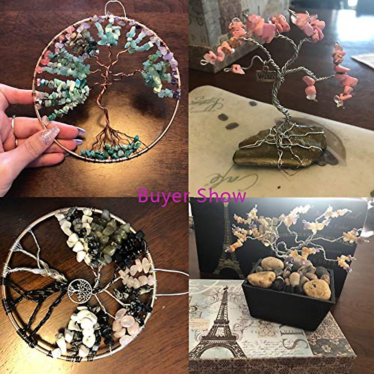 Civilipi 24 Color Gemstone Beads Natural Stones Chip Bead Irregular Shaped Bead Crystal Quartz Stone for DIY Earring Bracelet Necklace Making for Gift