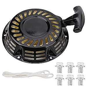 Predator 212 Pull Start Assembly, Replacement Predator 212cc Recoil Starter 5.5HP 6.5HP 7HP Coleman CT200U BT200X Trail CT200U-EX TrailMaster MB200 Go Kart Champion 196cc Generator Pull Starter Kit