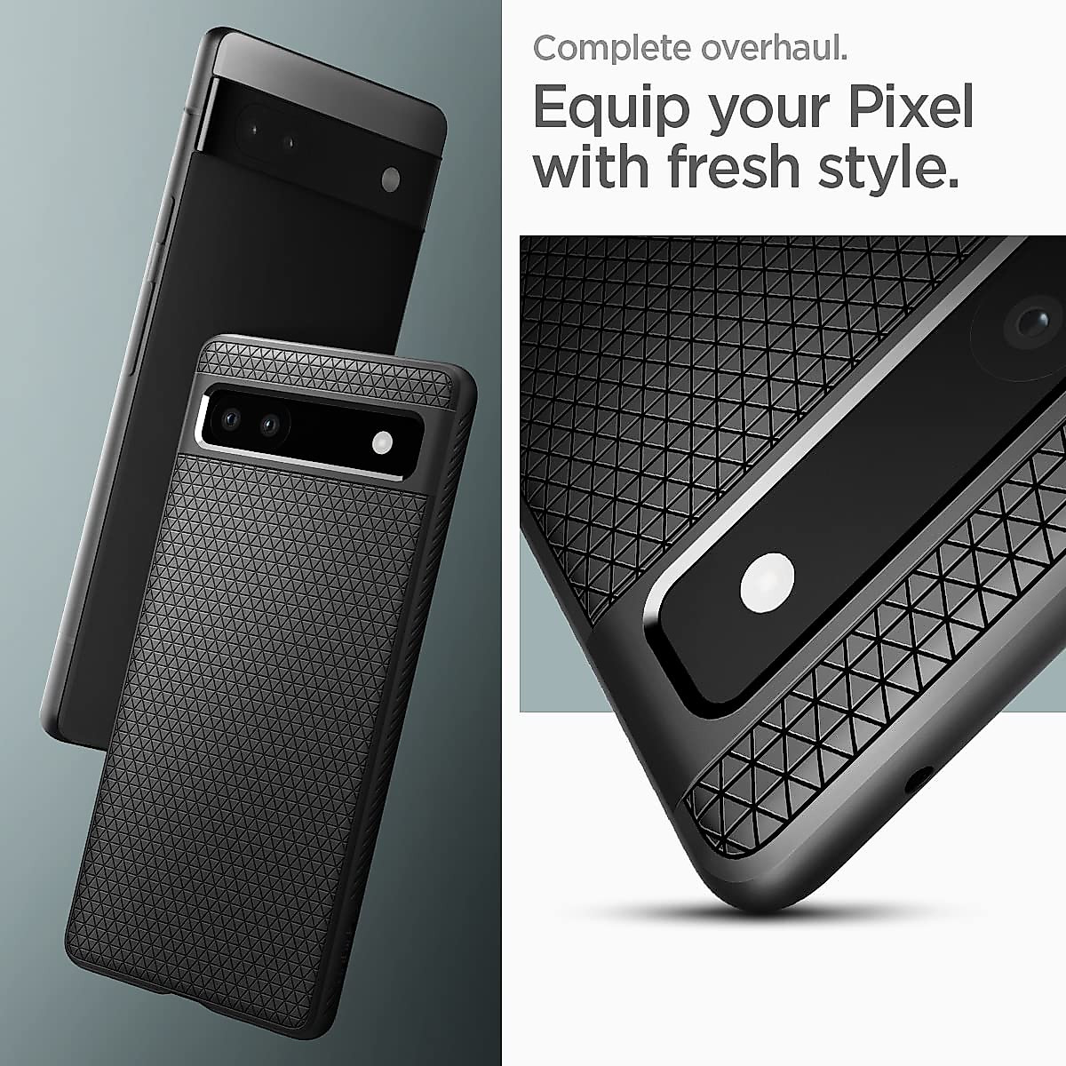 Spigen Liquid Air Designed for Pixel 6a Case (2022) - Matte Black