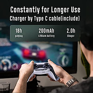 Uberwith PS5 Bluetooth Adapter for PS5 Accessories BT 5.0 Wireless Audio Transmitter for PS5 Controller with Low Latency for AirPods Bose Sony Headphone Speakers Earbuds(White)