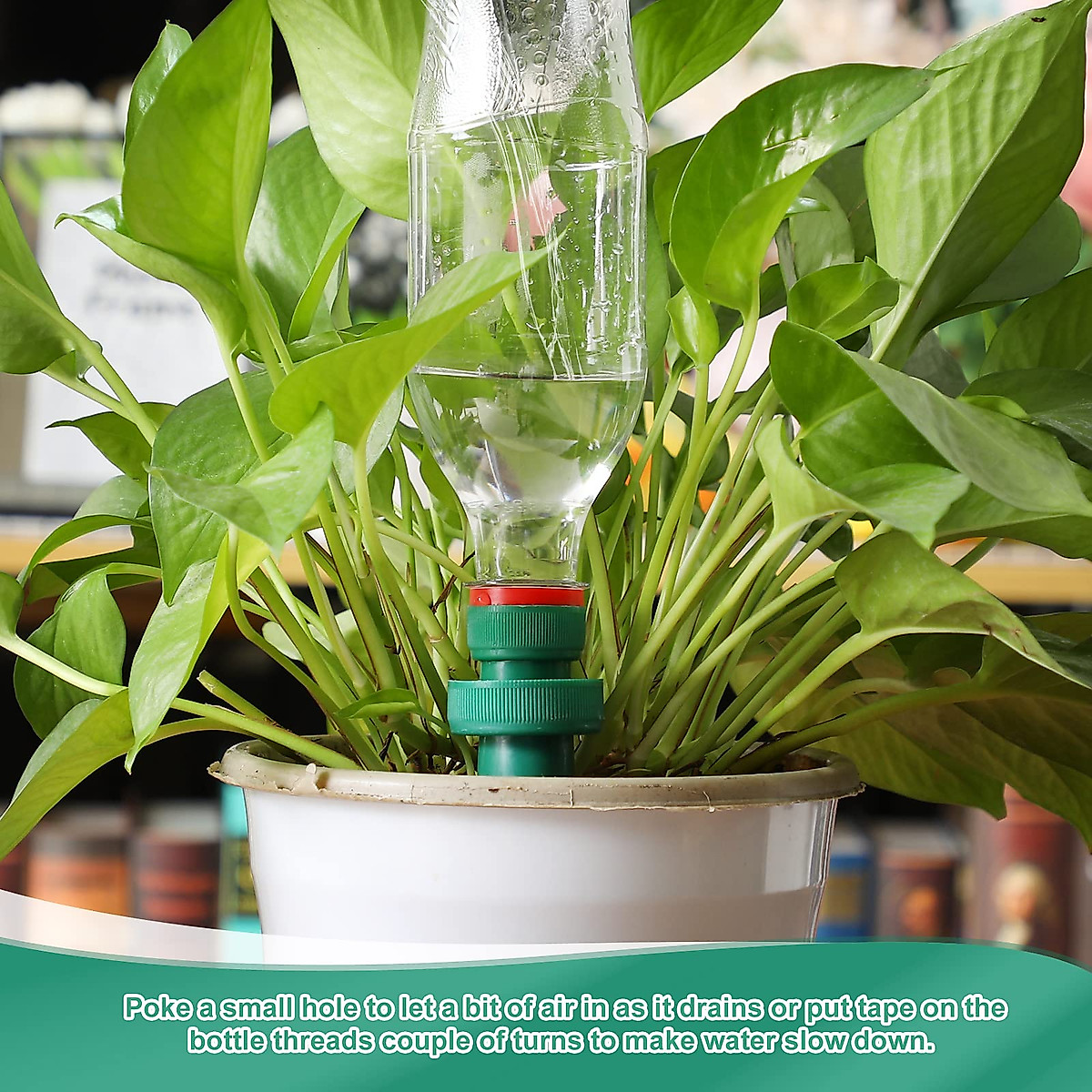 Bottle Adapter Self Watering Spikes, Terracotta Plant Watering Spikes Self Watering Spikes to Use with Cola Bottles Houseplant Watering Stakes Automatic Irrigation System(White,15 Pack)