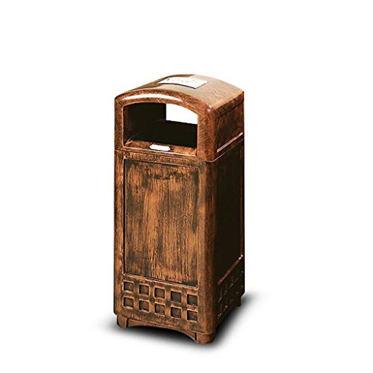 Trash Can Creative Retro Trash Can Square Hotel Lobby Shopping Mall Metal Trash Cans Durable Indoor Trash Can