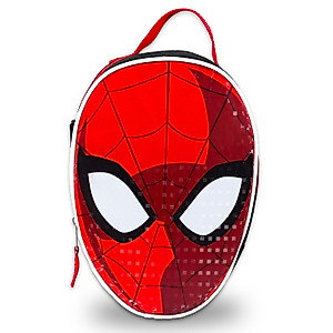 Marvel Shop Spiderman Backpack With Lunch Box For Boys ~ 5 Pc Bundle With 16 Inch Spiderman School Bag For Kids, Spiderman Lunch Bag, Stickers, And More | Spiderman School Supplies