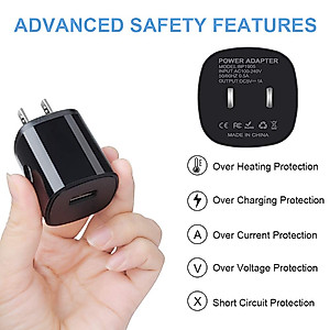 Charging Plug Adapter, Fast Charging Micro USB Cable Android Compatible for Samsung Galaxy S7 S6 J8 J7 J6 J5 J4 J3,Note 5 4 3,LG K7 K8 K20 Aristo 2 3 4+,LG Stylo 2 3 2V,Moto E5 E6 E4 E3 G5,Kindle Fire