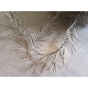 Large 100 gram skein Silver Light Gray Eyelash Dazzle Ice Metallic Eyelash Yarn