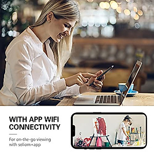 SOLIOM Q7- Indoor Security Cameras,Wireless WiFi Nanny Cam for Indoor Home Pet Dog Baby,1080P Portable Camera with Phone APP Remote Control and Night Vision,Motion Detection