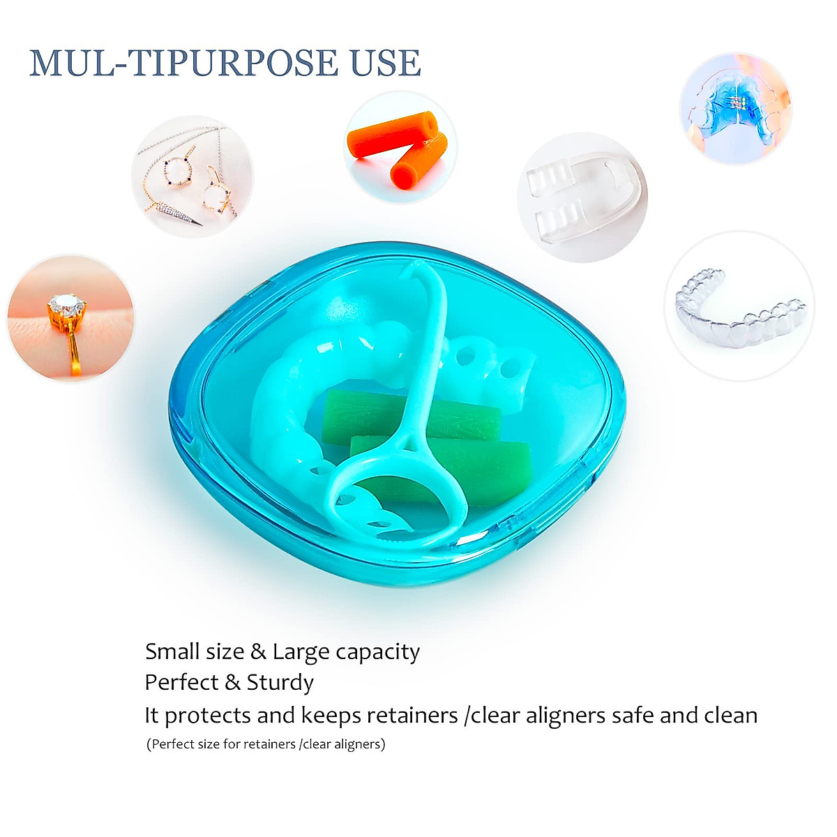 Retainer Case, Orthodontic Retainer Case, Oral care box, Beautiful And Durable, Compact And Easy To Carry (Gray)