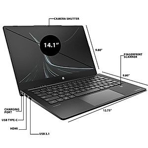 Gateway 14.1" Ultra Slim Notebook, FHD Touchscreen, Intel Core i5-1235U, 8GB RAM, 512GB SSD, Fingerprint Scanner, Tuned by THX Audio, 2MP Camera, HDMI, Windows 11, Silver GWTC51427-SL
