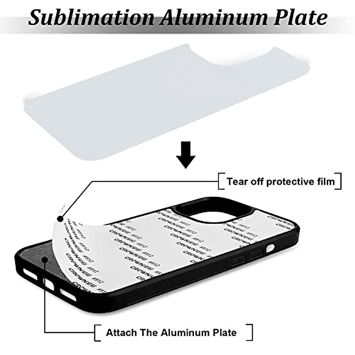 Konohan 6 Pieces Sublimation Blank Phone Case Cover Blank Printable Phone Case for DIY Customize Heat Press Rubber Protective Case(Compatible with iPhone 12 Pro Max)