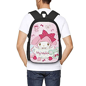 DIEZ Cartoon 3d Print Backpack My Bunny Melody Backpack Lightweight Travel Laptop Bag Adults Anime My Bunny Melody Fans Gifts