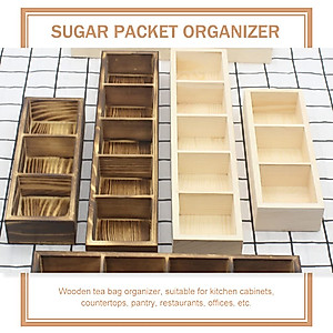 3 Storage Wooden Box Tea Drawer Organizer Sugar Packet Organizer Tea Bag Holder Tea Bag Storage Tea Storage Containers Tea Bag Dispenser Coffee Bar Organizer Tea Storage Organizer
