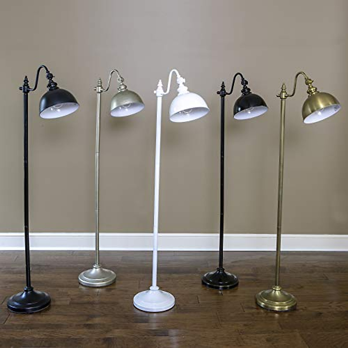 Decor Therapy Chloe Pharmacy Floor Lamp, Glossy White