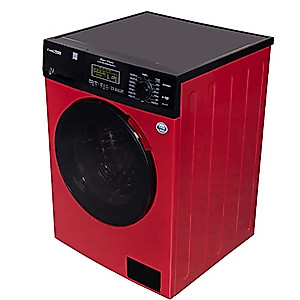 Conserv 18lbs Compact All-in-One Combo Washer Dryer-Vented/Ventless Dry-Version3 (Red Black)