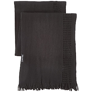 Calvin Klein womens Accessories Scarf,Black,ONE SIZE