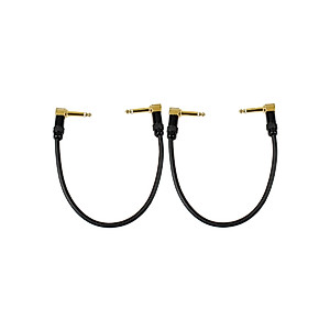 Audio2000's C27001P2 1 Feet 1/4" TS Right Angle To TS Right Angle Cable (2 Pack)