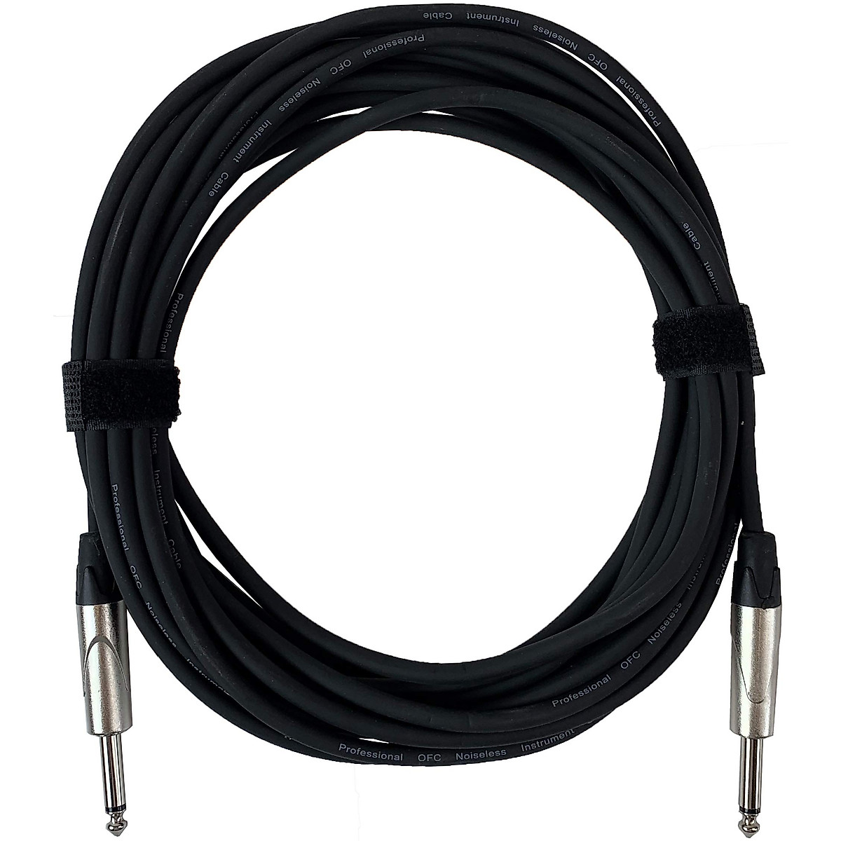 Gearlux Instrument Cable/Professional Guitar Cable 1/4 Inch to 1/4 Inch, Black, 25 Foot - 2 Pack