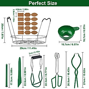 Tisovixo Canning Kits, Canning Supplies Boxed Set, Stainless Steel Set, Jar Lifter, Folding Rack, Tongs, Complete Multifunctional Canning Tools, Canning kit includes wide mouth funnel for jars