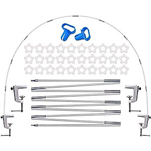 AXHJ 13Ft Adjustable Balloon Arch Stand Kit, New Reusable Table Balloon Arch Kit with Base High Strength Glass Fiber Pole for DIY Party Wedding Birthday Baby Shower Kids Decorations