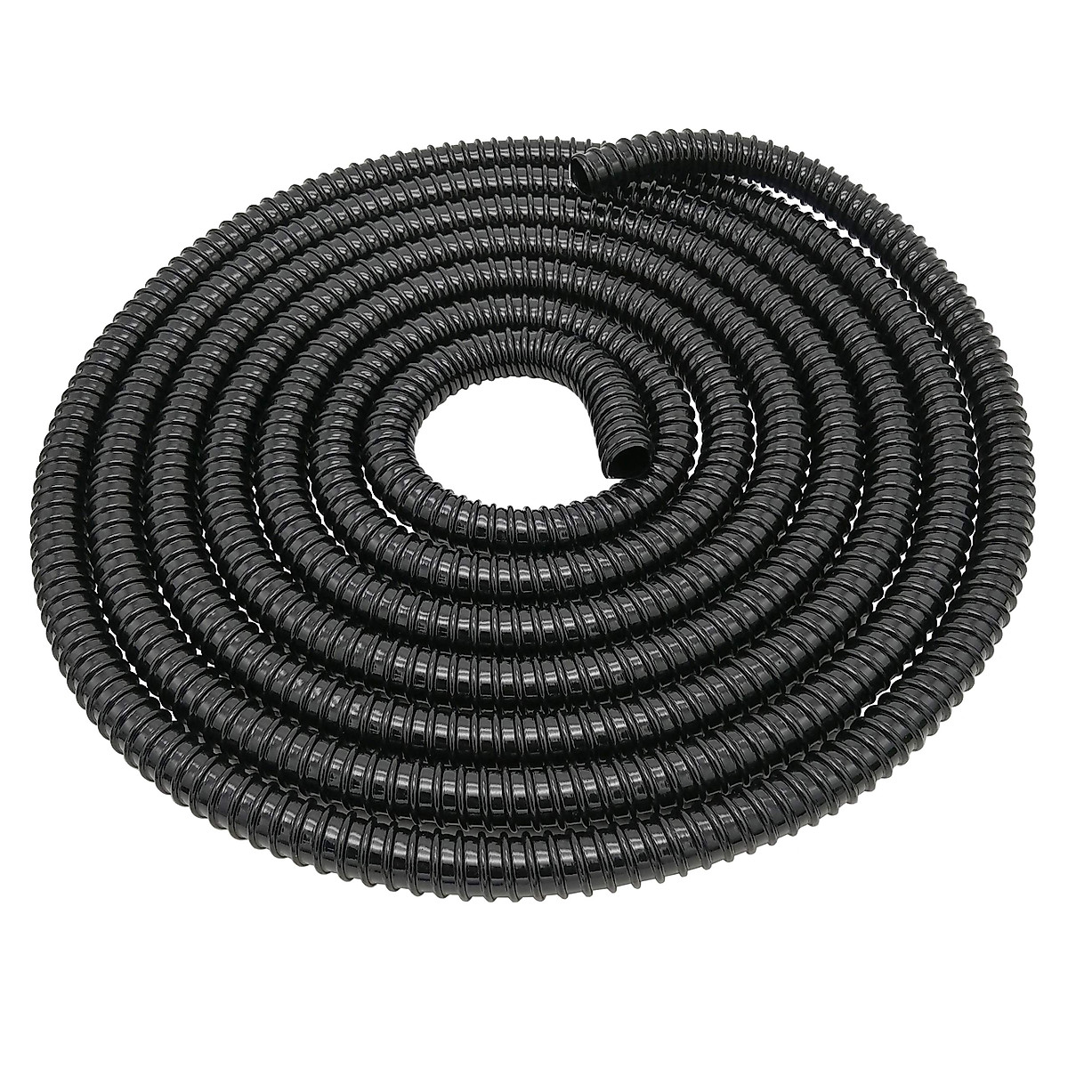 NBLYD 1 Inch ID Corrugated Pond Tubing Aquarium Hose Waterfall Pond Hose PVC Tubing 20 Feet, Black