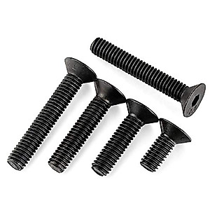 L-A M6-1.0x20mm 10.9 Carbon Steel Countersunk Head Hex Socket Screw Flat Countersunk Hex Socket Bolts Screws （25 Pcs）