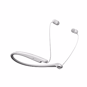 LG TONE Flex Wireless Bluetooth Stereo Neckband Earbuds HBS-XL7-32-Bit Hi-Fi DAC, Meridian Audio, White