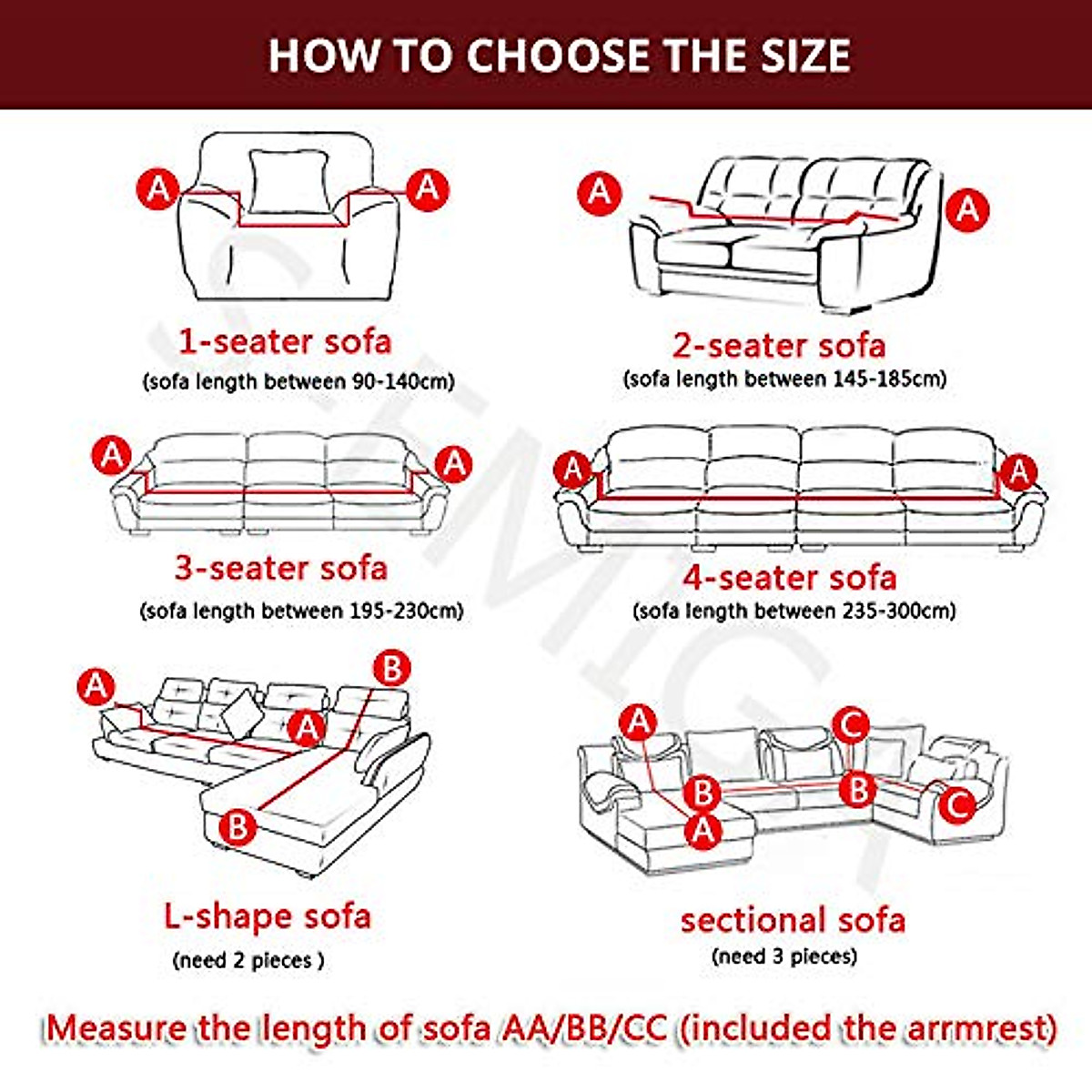 HUIJIE Sofa Slipcovers Sofa Cover,Universal High Elasticity Non-Slip Couch Slipcover Sleepy Cat Printed All-Inclusive Sofa Cover,Armchair Furniture Protector Home Decor,3,Seater 195,230Cm