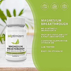 Magnesium Breakthrough Supplement 4.0 - Has 7 Forms of Magnesium: Glycinate, Malate, Citrate, and More - Natural Sleep and Brain Supplement - 30 Capsules