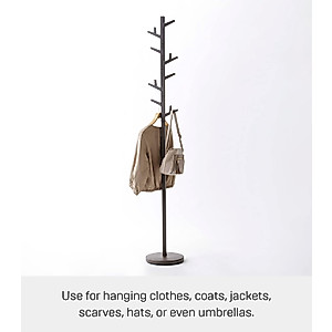 Yamazaki Home Coat Rack Tree/Standing Coat and Hat Hanger Steel One Size Brown