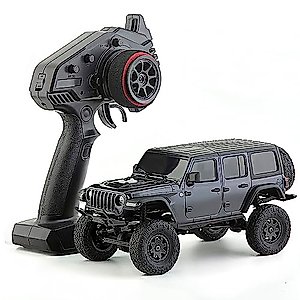 Géneric 1/24 Remote Control Crawler Car, RC Off-Road Truck 2.4GHz 4 Wheel Drive Climbing Car Crawler car RTR Version (Black)