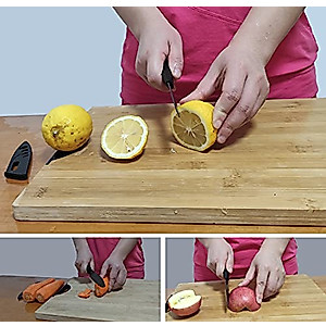 Kitchen Ceramic Knife Set Professional Knife With Sheaths, Super Sharp Rust Proof Stain Resistant (6" Chef Knife, 5" Utility Knife, 4" Fruit Knife, 3" Paring Knife, One Peeler)