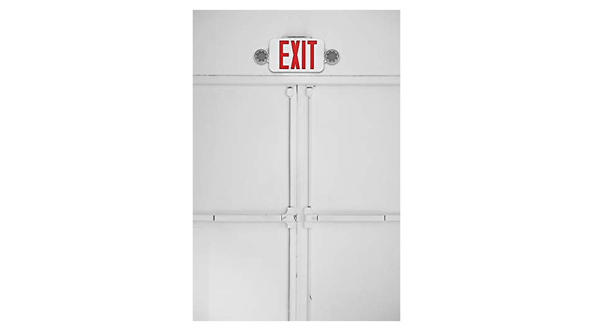 Hubbell Lighting Emergency Exit Sign - Dual LED Heads