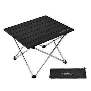 TREKOLOGY Small Camping Table Beach Table Camping Side Table That Fold Up Lightweight, Tent Table Folding Camp Table, Fold Up Camping Tables Small Folding Table Portable Outdoor