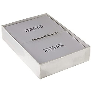 Hortense B. Hewitt 50-Count Wedding Thank You Notes, 4.8 x 3.5-Inches, Mr. and Mrs.