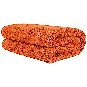 NINE WEST Oversized Luxury Terry Bath Sheet, Soft & Plush 40x80 Inch Extra Large Jumbo Bath Towels, 100% Turkish Cotton (Orange)