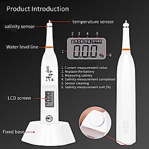 JinGuoZiLP Digital Salinity Meter Tester Pen Food Beverages Salts Content Water Quality TES